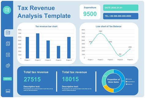 Excel Of Visualization Tax Revenue Analysis Template Xlsx Wps Free Templates