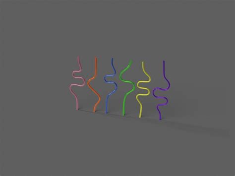3d Model Silly Straws Batch 01 Vr Ar Low Poly Cgtrader