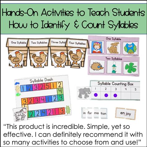 Counting And Segmenting Syllables Primary Junction Worksheets Library