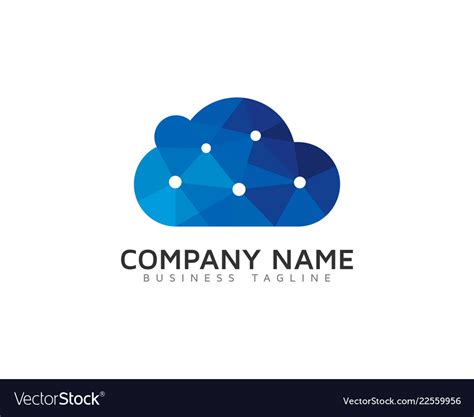Tech Cloud Logo Icon Design Royalty Free Vector Image