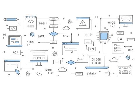 Coding And Programming Doodle Icons In 2025 Doodle Icon Coding Doodles