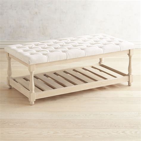 Rectangle Tufted Cocktail Ottoman Coffee Table