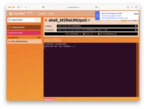 connect your computer to your shell