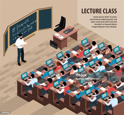 lecture computer class background stock illustration download image