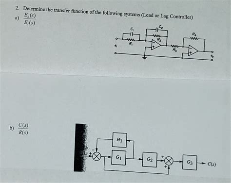 Solved Determine The Transfer Function Of The Following