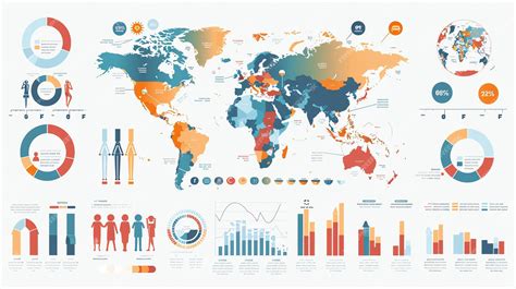 a infographic featuring a world map and various charts graphs and data visualization premium