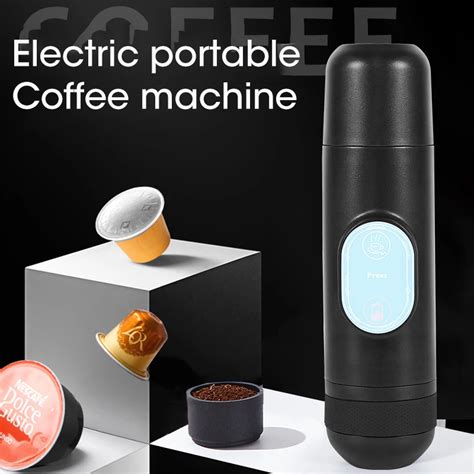 휴대용 커피 메이커 에스프레소 머신 핸드 프레스 캡슐 그라운드 커피 브루어 휴대용 Usb 여행 피크닉 커피 파우더
