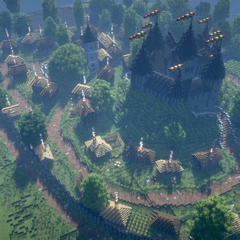 Minecraft Medieval Castle And Village