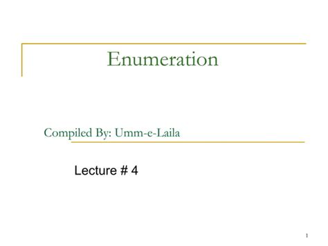 Lecture 6 Enumeration In Java Advancepptx