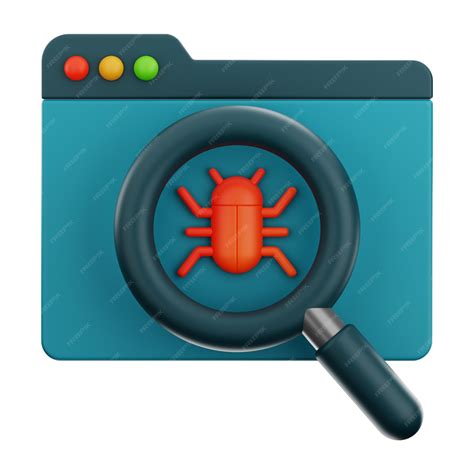 premium photo premium cyber debug web icon 3d rendering on isolated