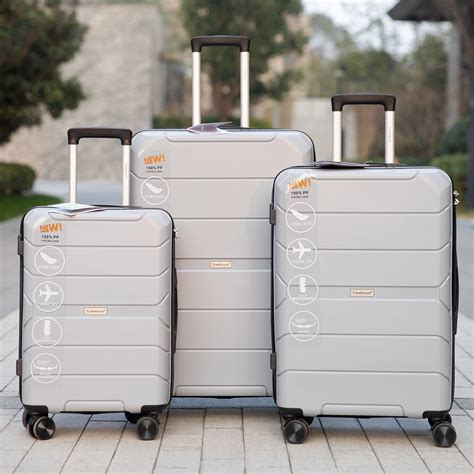 Paproos 3 Pcs Luggage Set Lightweight Hardside Suitcases 20in 24in