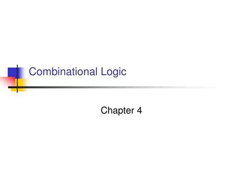 PPT Combinational Logic PowerPoint Presentation Free Download ID