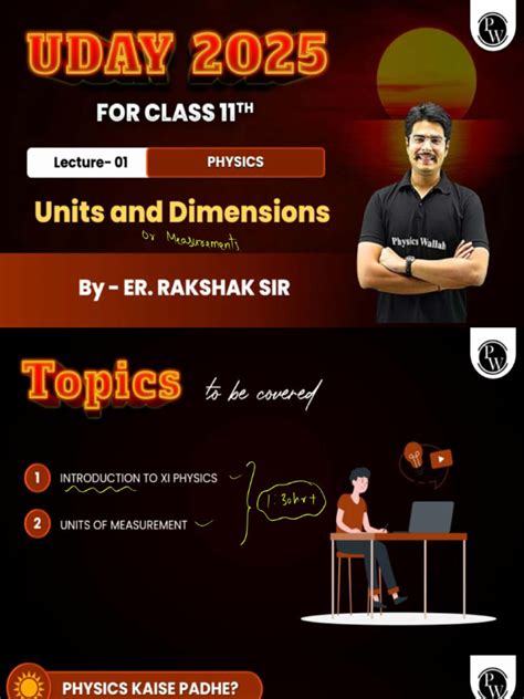 units and dimension 01 class notes uday 2025 pdf