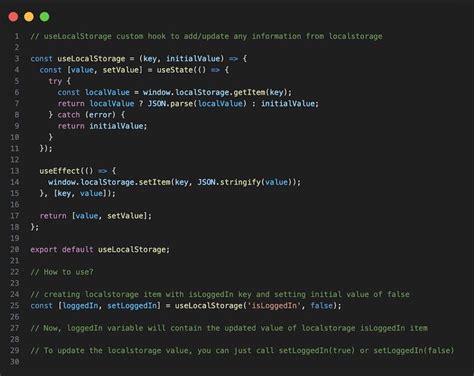 How To Use Localstorage Custom Hook Yogesh Chavan Posted On The Topic Linkedin