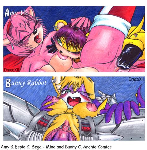 rule 34 amy rose anthro blush breasts bunnie rabbot chameleon closed