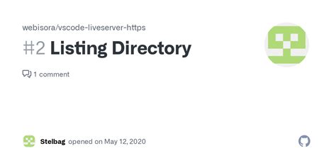Listing Directory Issue 2 Webisora Vscode Liveserver Https GitHub