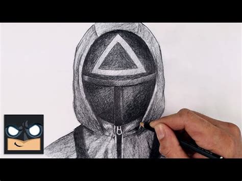 How To Draw Squid Game Guard Sketch Tutorial YouTube