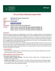 CISC Principles Of Programming Languages Syllabus Pdf CSMS Program CISC Principles Of