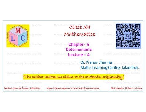 Class 12 Chapter 3 Determinants Problems Based On Properties Area