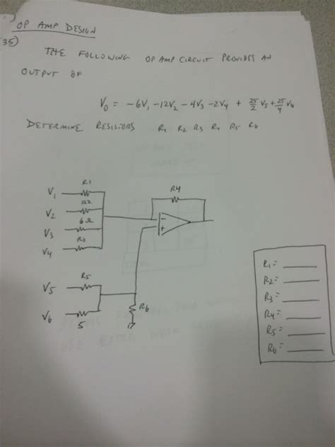 Solved The Following Op Amp Circuit Provided An Output