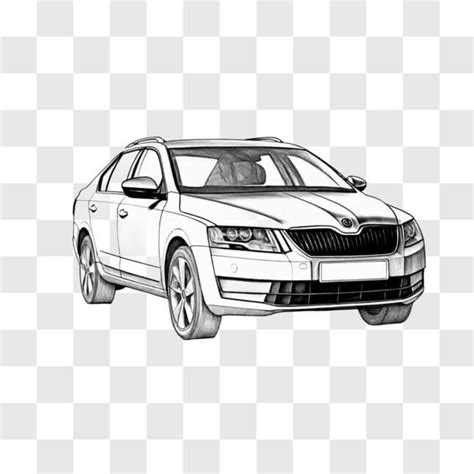download skoda car drawing for vehicle design example sketches online