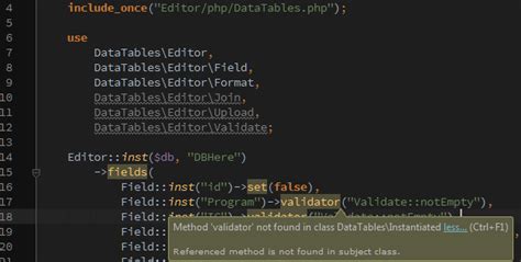 Editor Php Libraries And Phpstorm — Datatables Forums