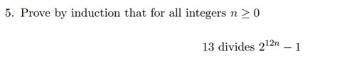 Solved Prove by induction that for all integers n≥013 | Chegg.com