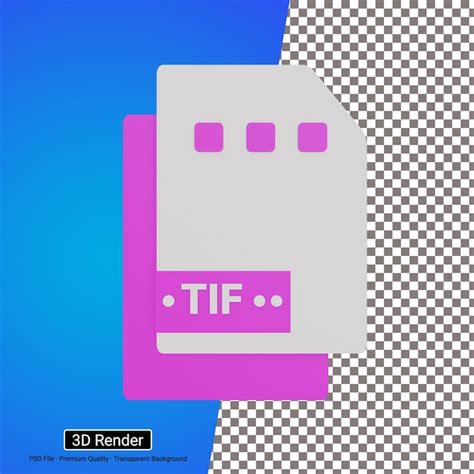 Premium Psd 3d Illustration Tif Format File Icon