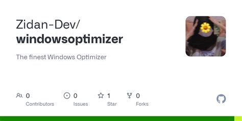 GitHub Zidan Dev Windowsoptimizer The Finest Windows Optimizer