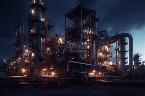 带管道和塔的化工厂图片素材 正版创意图片600071441 摄图网