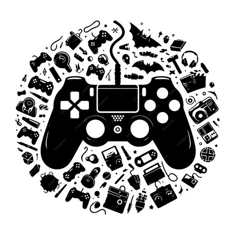 Premium Vector Best Game Controller And Symbols Vector Silhouette