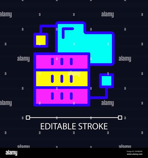 Dataset Virtual Storage Rgb Color Pixel Perfect Icon For Dark Theme Stock Vector Image And Art Alamy