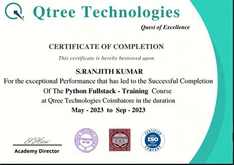 Qtree Opentowork Pythondeveloper Fresher Webdeveloper Ranjith Kumars
