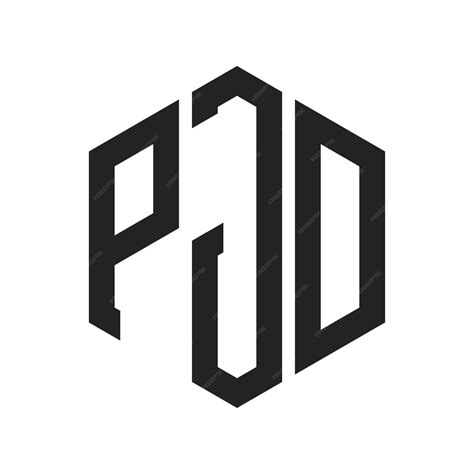 Premium Vector Pjd Logo Design Initial Letter Pjd Monogram Logo Using Hexagon Shape