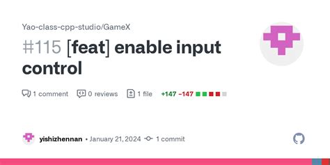Feat Enable Input Control By Yishizhennan · Pull Request 115 · Yao