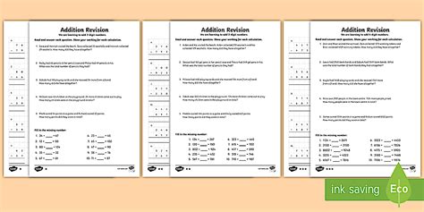 Revision Of Addition Of 2 Digit Numbers On Squared Paper Differentiated