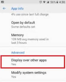 How To Disable Display Over Other Apps On Android Oreo 8 0