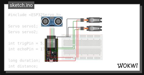 Tugas Praktik 1 Servo Ultrasonic Wokwi Esp32 Stm32 Arduino