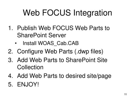 Ppt Web Focus Integration With Microsoft Office Sharepoint Powerpoint