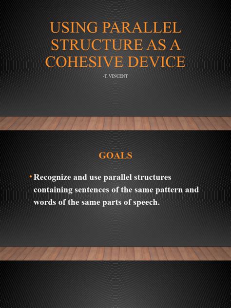 g8 using parallel structure as a cohesive device pdf verb