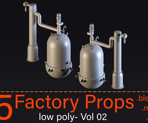 Artstation 5 Factory Props Vol 02 Resources