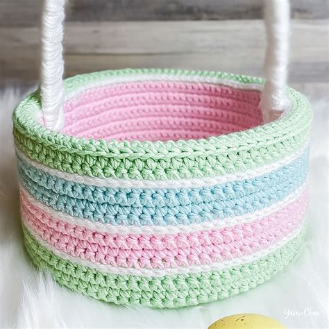 Classic Easter Basket Yarn Chai Classic Easter Basket Easter Basket Pattern Easter Crochet