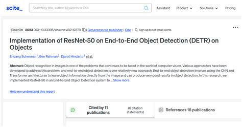 Implementation Of Resnet 50 On End To End Object Detection Detr On Objects