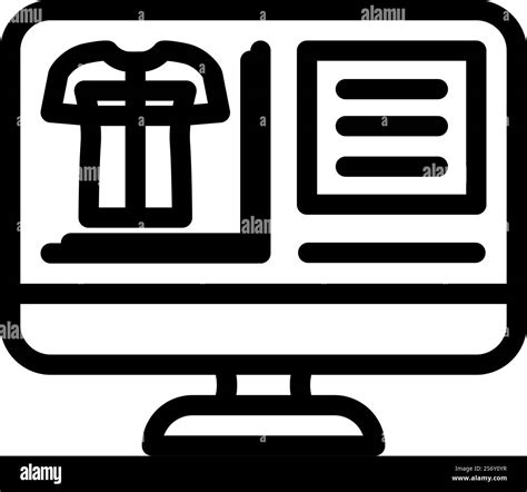 Fabric Design Sewing Line Icon Vector Fabric Design Sewing Sign