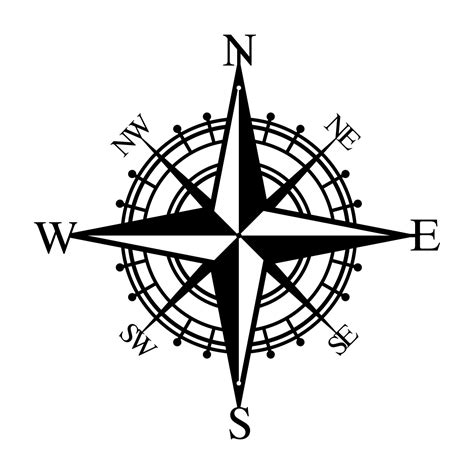 Sailors Compass Nautical Compass Murals Round Shape Flooring Mosaic