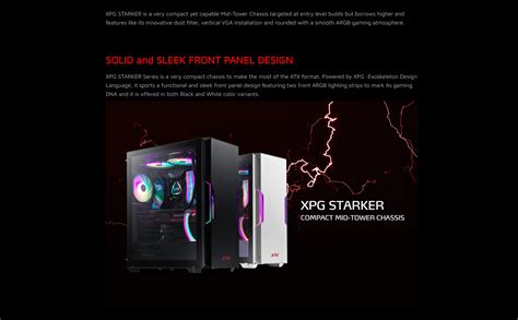 Xpg Starker Mid Tower Gaming Case Black Rb Tech And Games