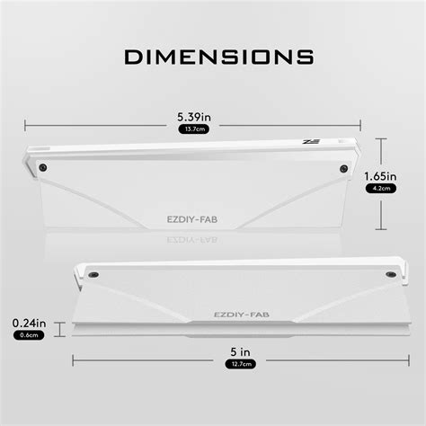 Ezdiy Fab 5v Argb鋁合金 記憶體散熱器 Ddr3 Ddr4 Ddr5皆可用 白條燈條散熱片 白色 2件 蝦皮購物