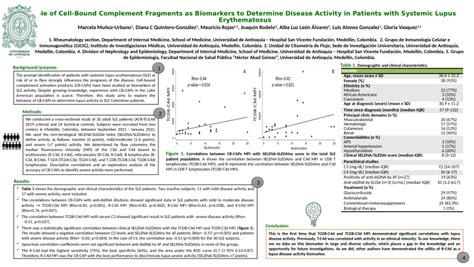 Pdf Role Of Cell Bound Complement Fragments As Biomarkers To Determine Disease Activity In