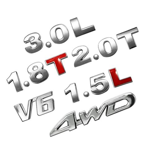 25 мм 3d автомобильный металлический хром 4wd Спортивная эмблема смещения значок наклейка 2 0 T