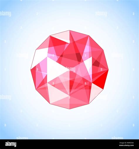Realistic Ruby Gem Jewel Vector Illustration Stock Vector Image And Art Alamy